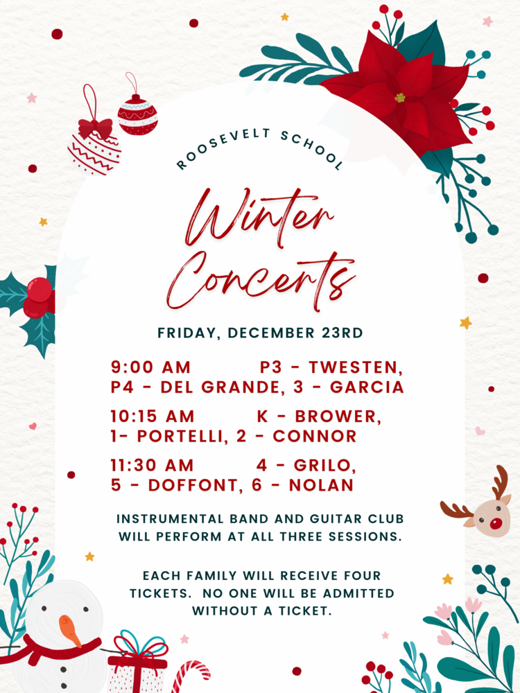 Winter Concerts | Roosevelt Elementary School